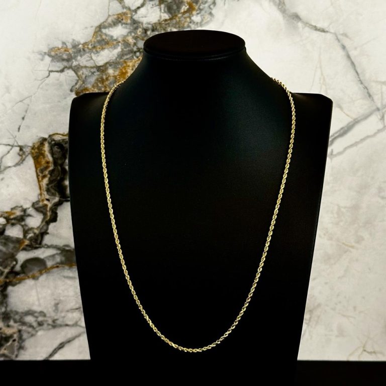 2.4mm Cadena Rope Liviana 18k – QURI Jewelry